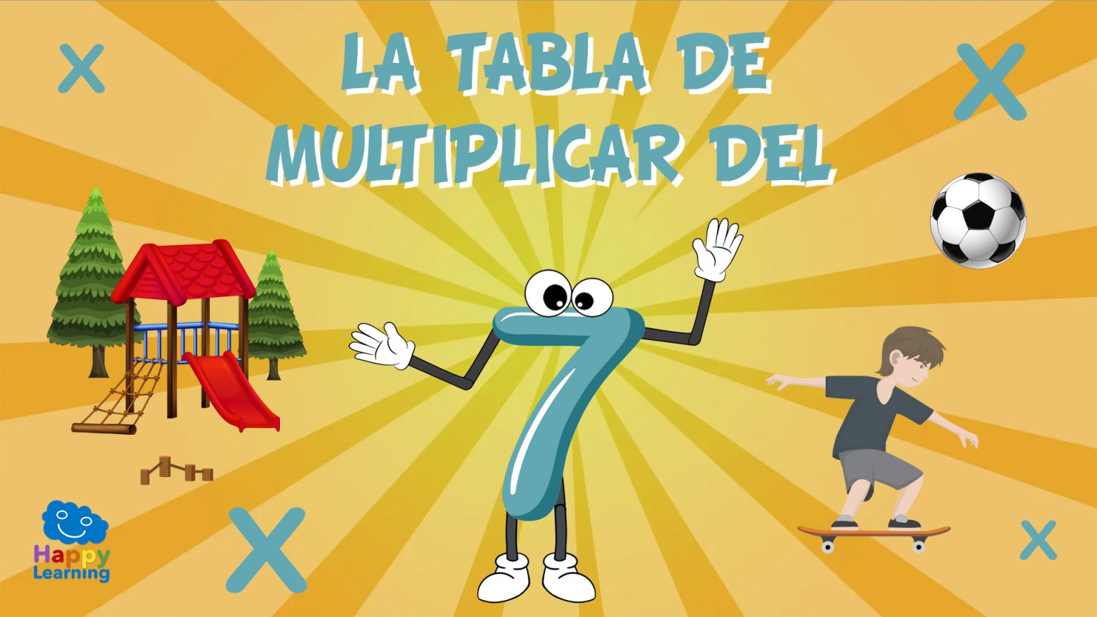 Vídeo educativo: La Tabla de Multiplicar del 7 | HappyLearning